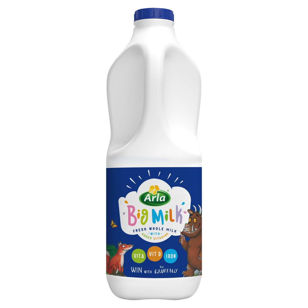 Arla Big Filtered Milk Vitamin Enriched Whole Milk for Kids 1+ 2 Litre